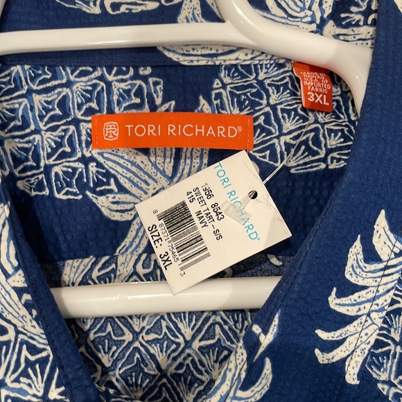 Tori Richard | Shirts | Tori Richard Blue 3xl Pineapple Shirt | Poshmark